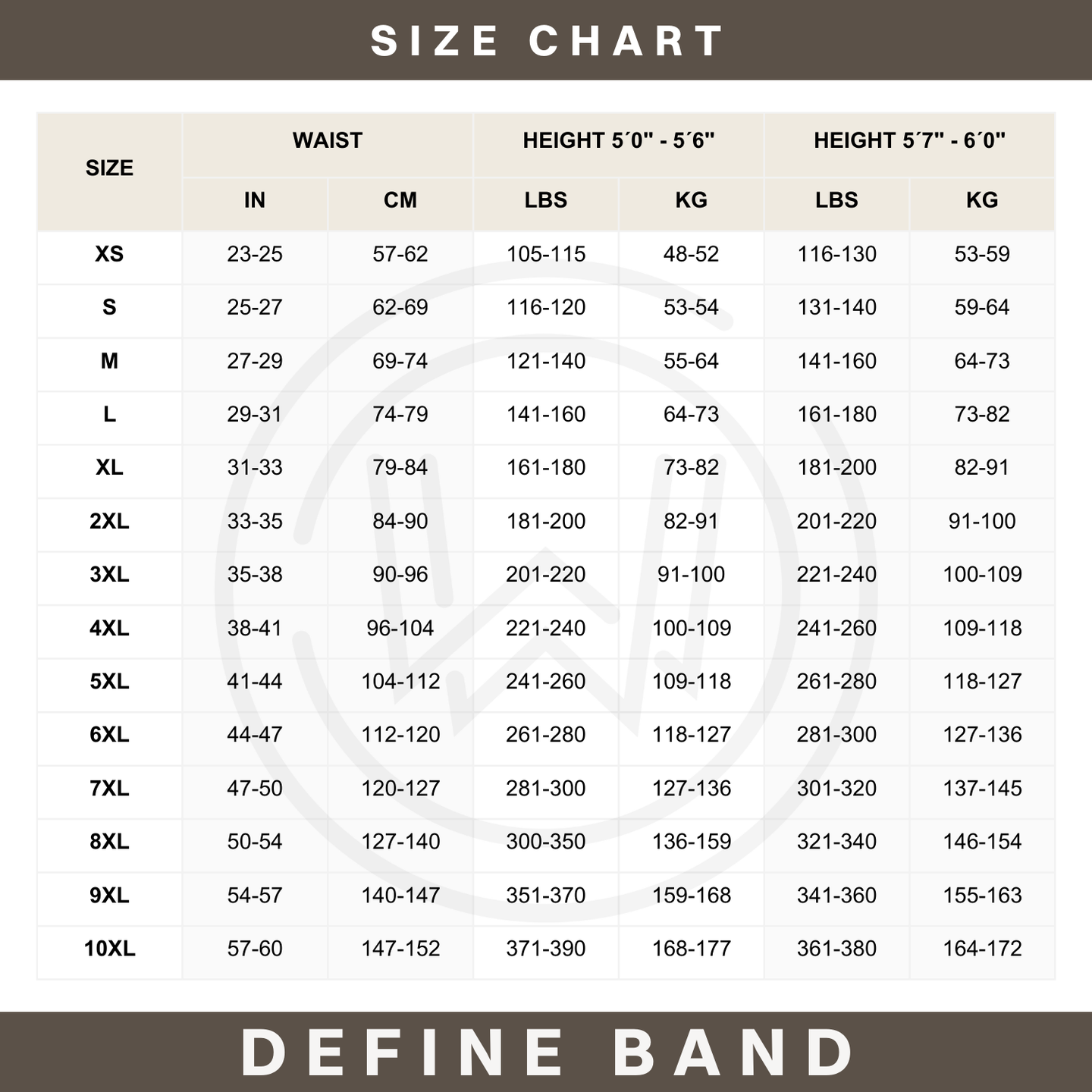 Define Band - Black - What Waist